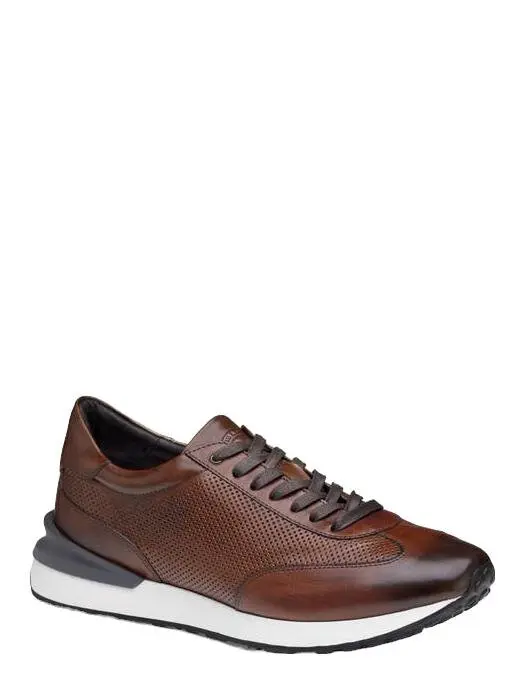 Johnston & Murphy Briggs Leather Sneaker - Brown Italian Calfskin