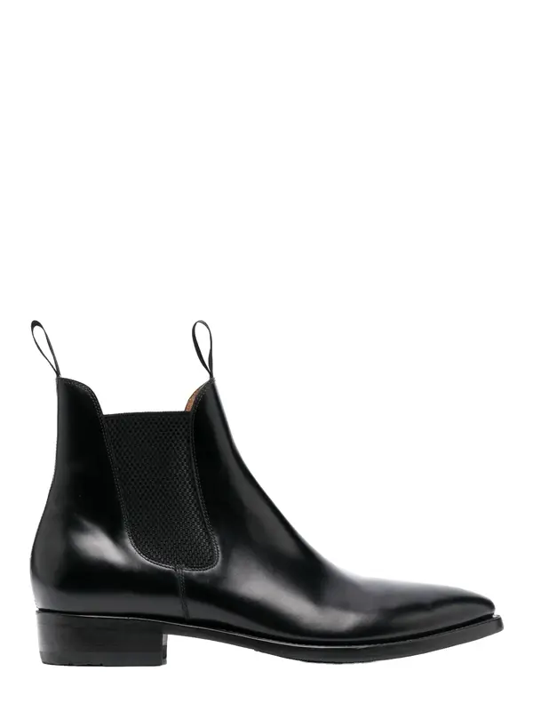 FURSAC Double Pull-tab Leather Boots - Black
