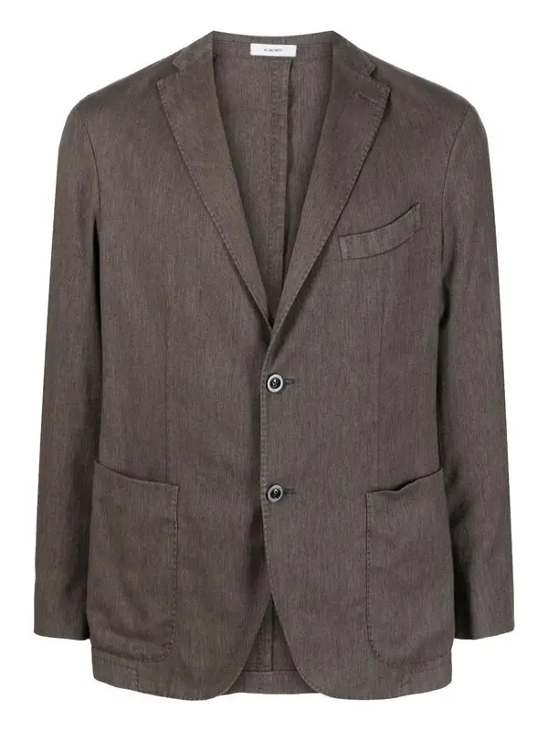 Boglioli Notched-lapels Single-breasted Blazer - Brown