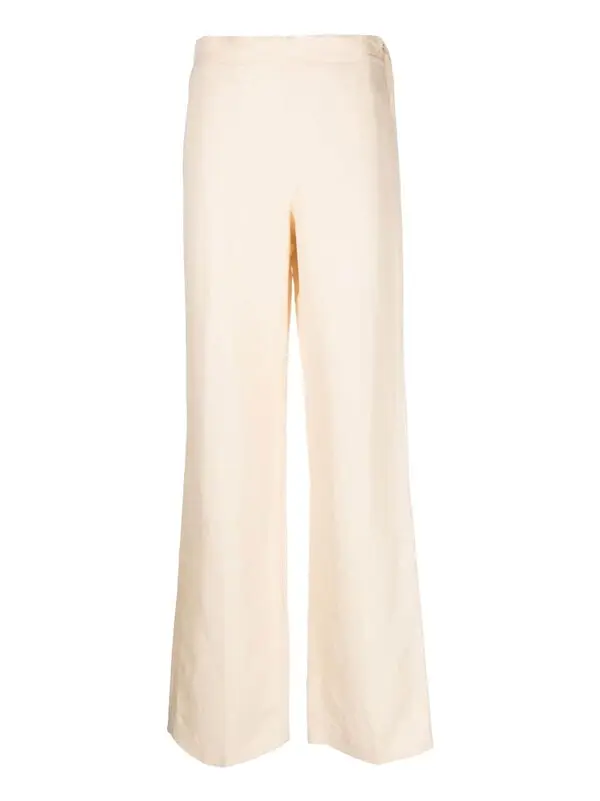 TWINSET Mid-rise Wide-leg Trousers - Neutrals