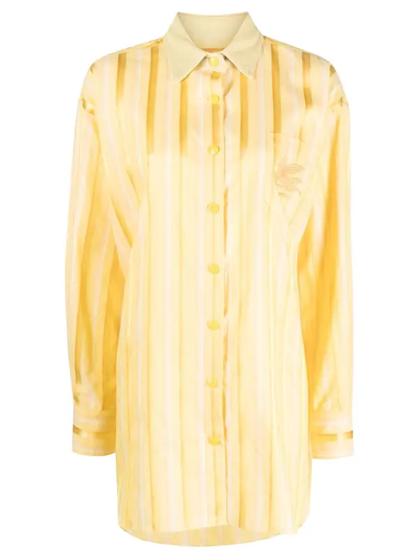 Etro Striped Shirt Dress - Yellow