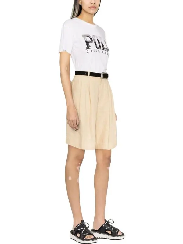 Polo Ralph Lauren Pleated Linen Shorts - Neutrals