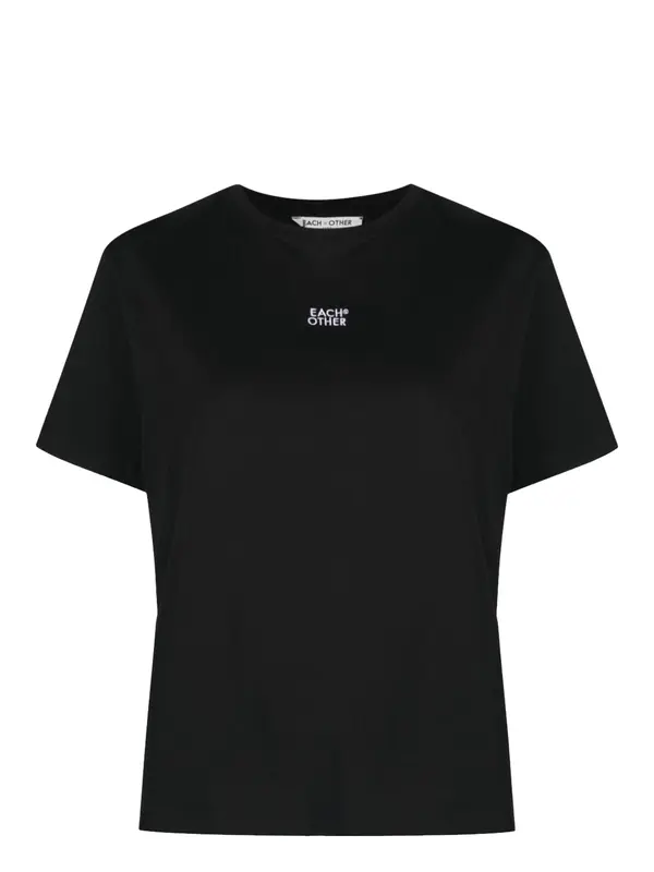 Each X Other Logo-print Crew-neck T-shirt - Black