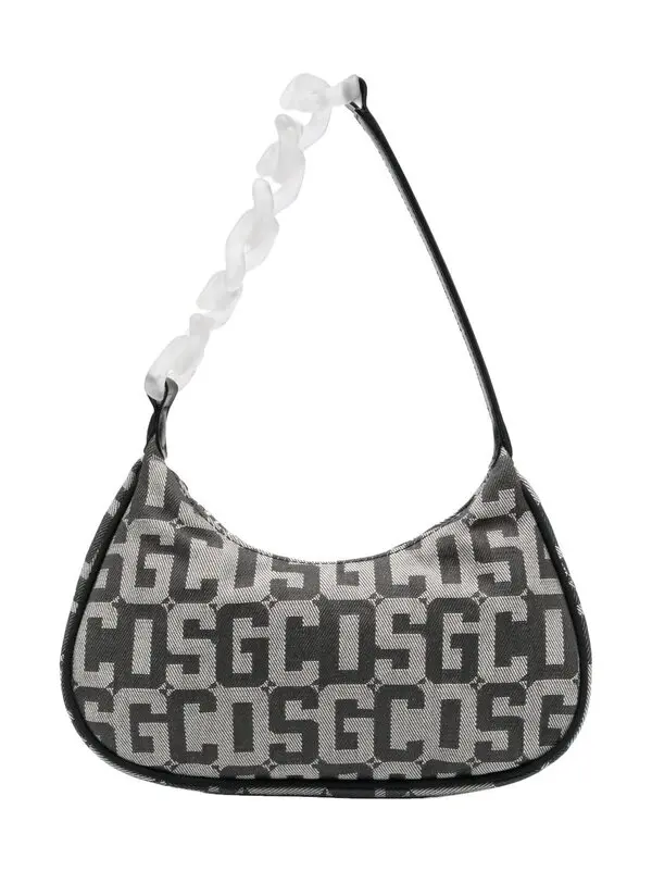 Gcds Monogram Chain-link Shoulder Bag - Black
