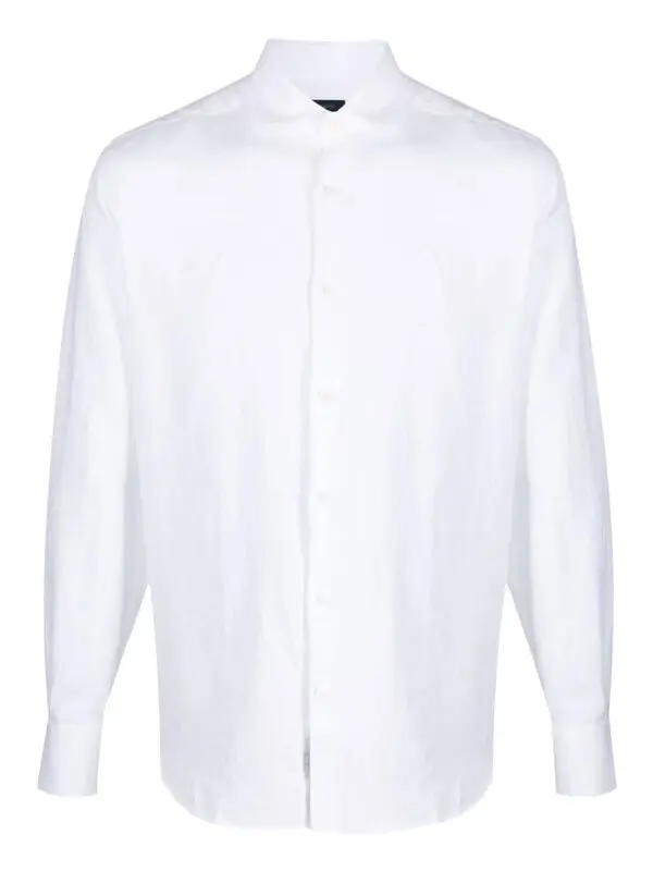 DEPERLU Linen Button-down Shirt - White
