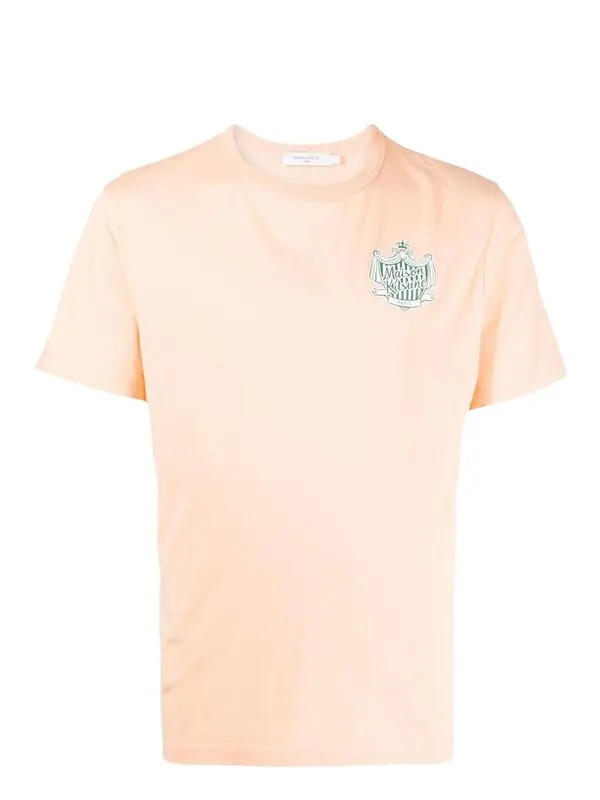 Maison Kitsuné Logo-print Cotton T-shirt - Pink