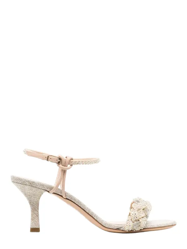 Casadei Astro 60mm Embellished Sandals - Neutrals