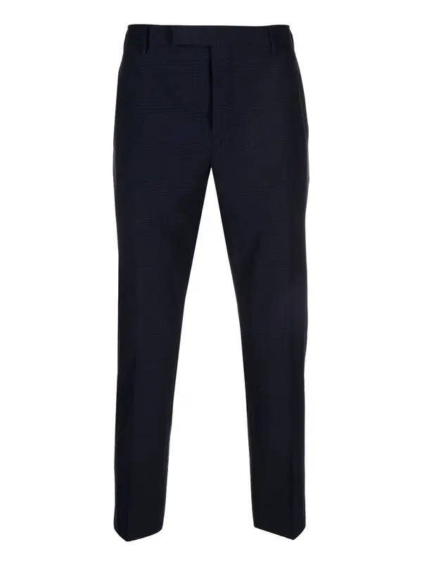 PT TORINO Check-print Trousers - Blue
