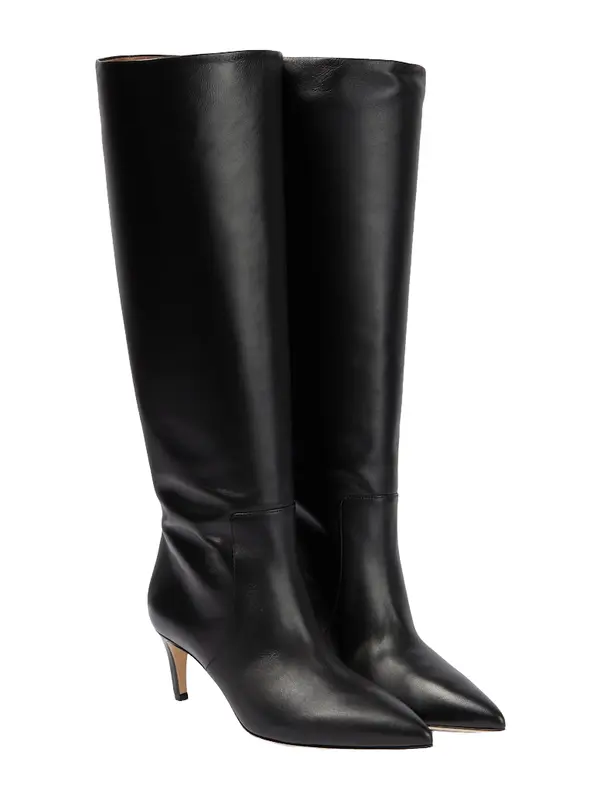 Paris Texas Leather Knee-high Boots - Black