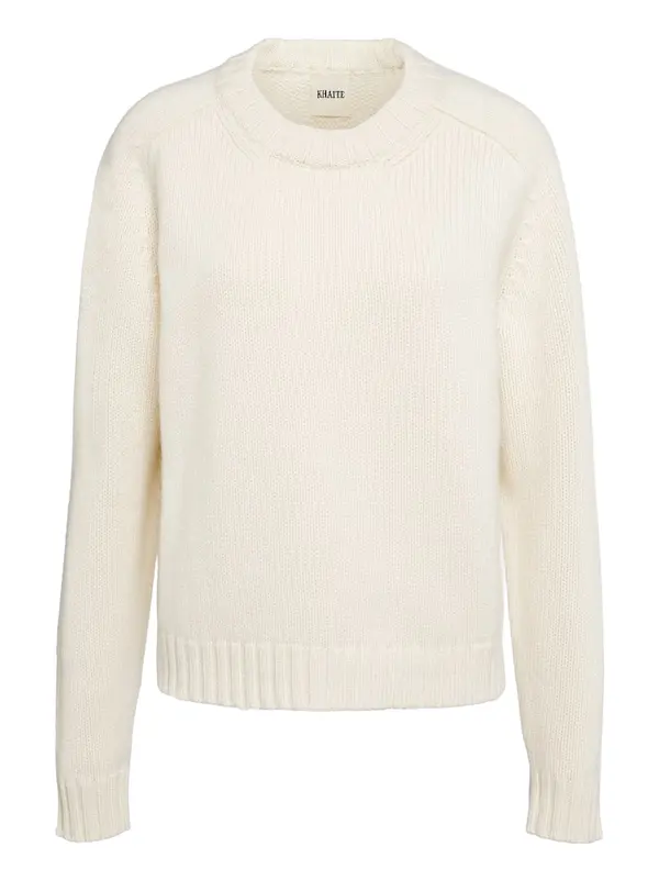 Khaite Mae Cashmere Sweater - White