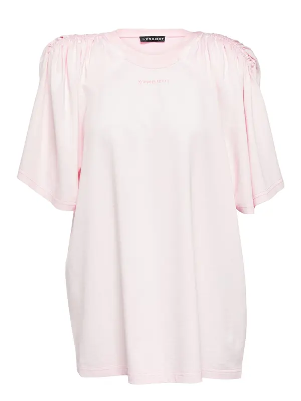 Y/project Embroidered Cotton Top - Pink