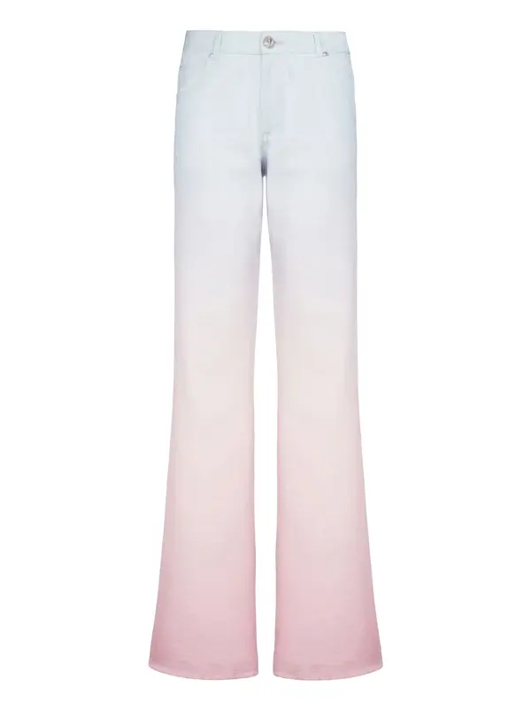 Balmain X Evian Gradient Straight-leg Jeans - Blue