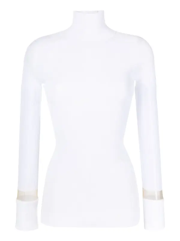 Toga High-neck Knitted Top - White