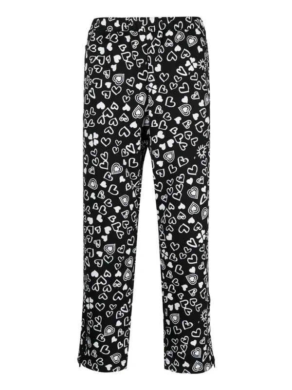 BLACK COMME DES GARÇONS Heart-print Trousers - Black