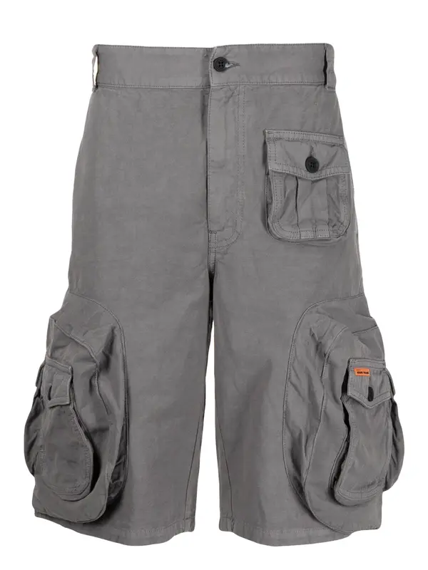 Heron Preston Cotton-blend Cargo Shorts - Grey
