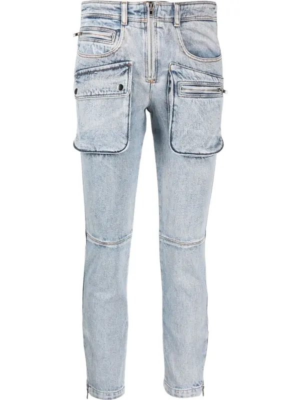 Isabel Marant Cenime Multi-pocket Straight-leg Jeans - Blue