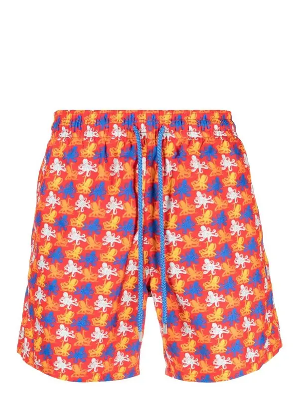 Vilebrequin Graphic Print Swim Shorts - Red