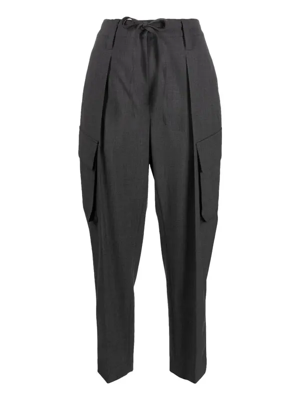 Brunello Cucinelli Drawstring Tailored Trousers - Grey