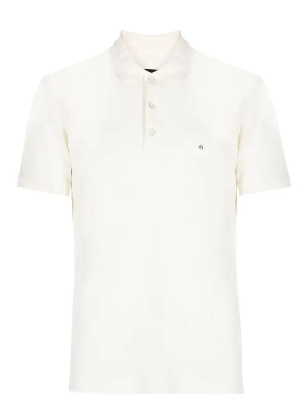 Rag & Bone Logo-embroidered Cotton Polo Shirt - White