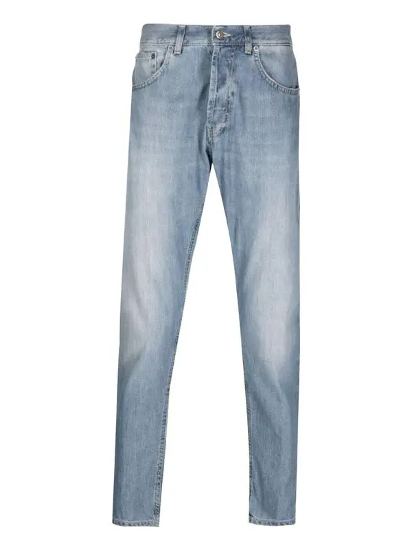 DONDUP Faded Effect Tapered Jeans - Blue