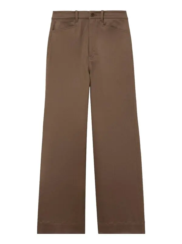 Proenza Schouler White Label Wide-leg Cropped Trousers - Brown