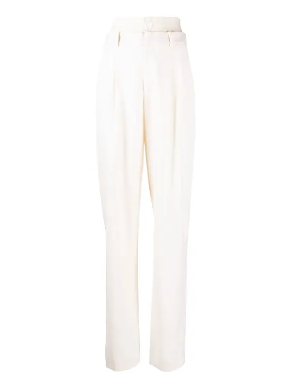 Monse Double-waist Straight-leg Trousers - Neutrals