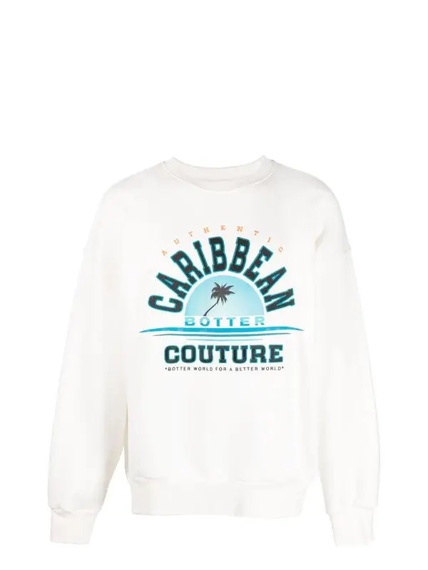 BOTTER Graphic-print Organic Cotton Sweatshirt - White