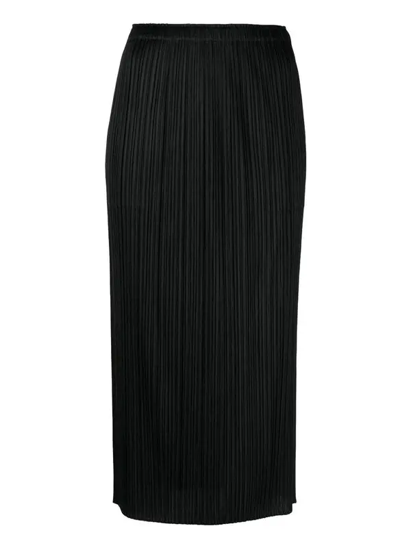 Issey Miyake Pleated High-waist Skirt - Black