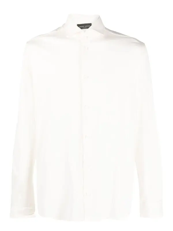 ROBERTO COLLINA Long-sleeve Cotton Shirt - White