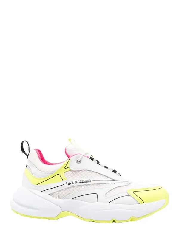 Moschino Panelled Mesh Sneakers - White