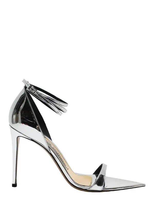Alexandre Vauthier Metallic Leather Sandals - Silver