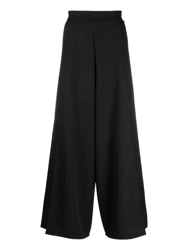 Alchemy Fashions Tie-fastening Wide-leg Trousers - Black