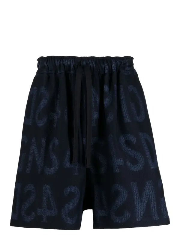 4SDESIGNS Logo-print Bermuda Shorts - Blue