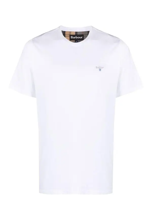 Barbour Embroidered-logo Cotton T-shirt - White