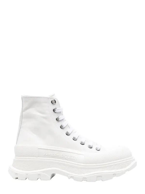 Alexander McQueen Tread Slick Lace-up Boots - White