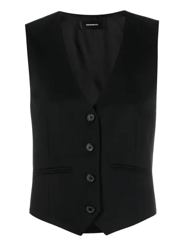 Wardrobe.NYC Wool Waistcoat - Black