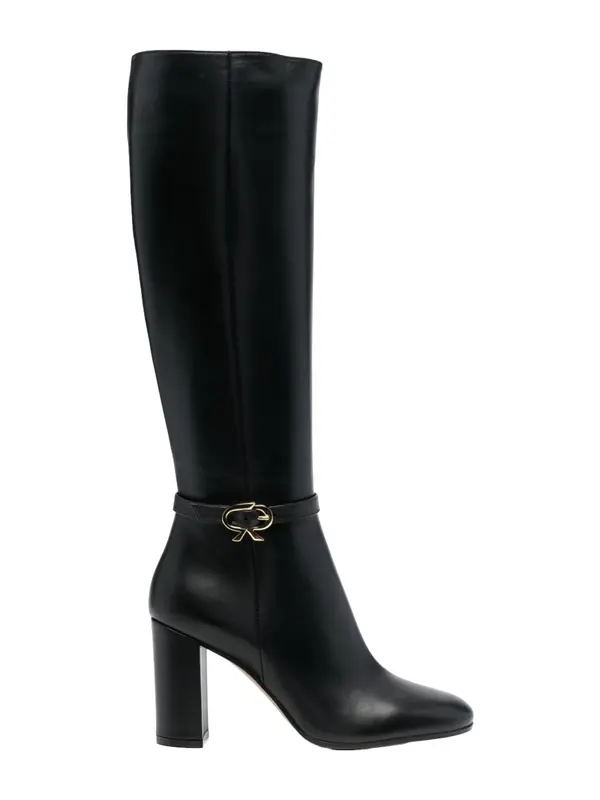 GIANVITO ROSSI Ribbon 85mm Leather Boots - Black
