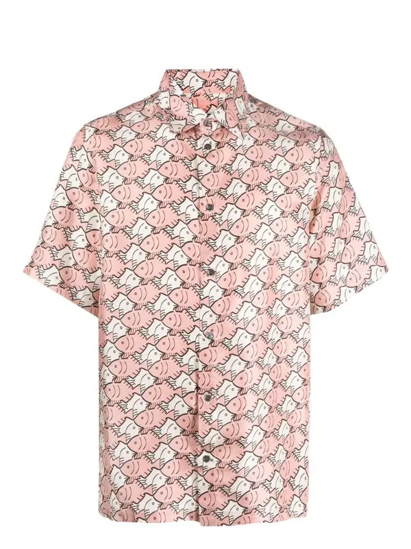 BOTTER Dolphin-print Silk Shirt - Pink