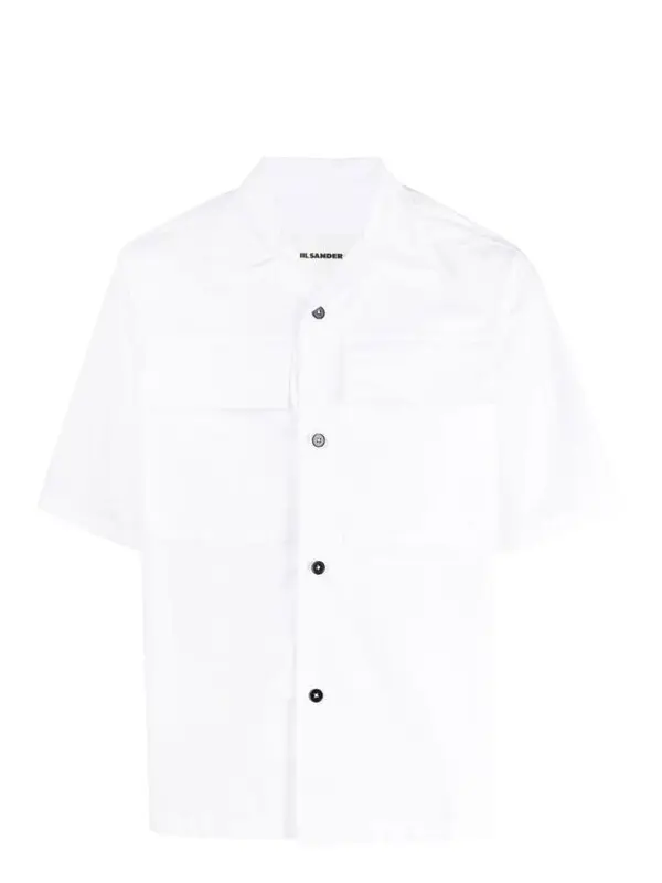 JIL SANDER Flap-pocket Cotton Shirt - White