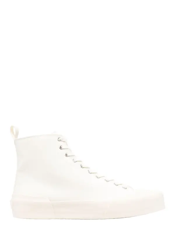 JIL SANDER High-top Leather Sneakers - White