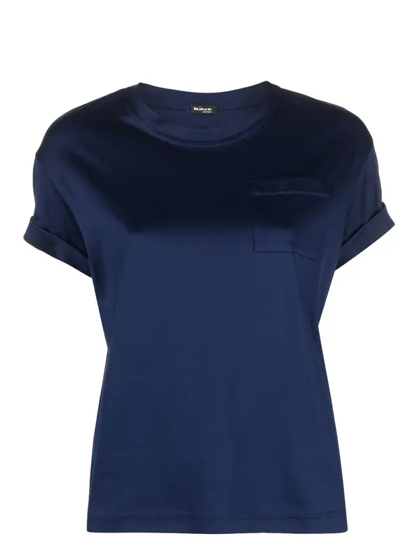Kiton Patch-pocket Cotton T-shirt - Blue