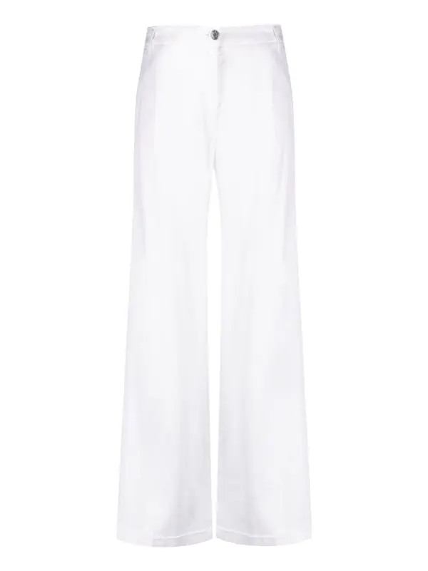 Jacob Cohen Straight-leg Linen-blend Trousers - White