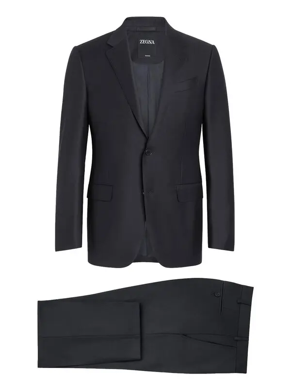 Zegna Trofeo Single-breasted Wool Suit - Blue