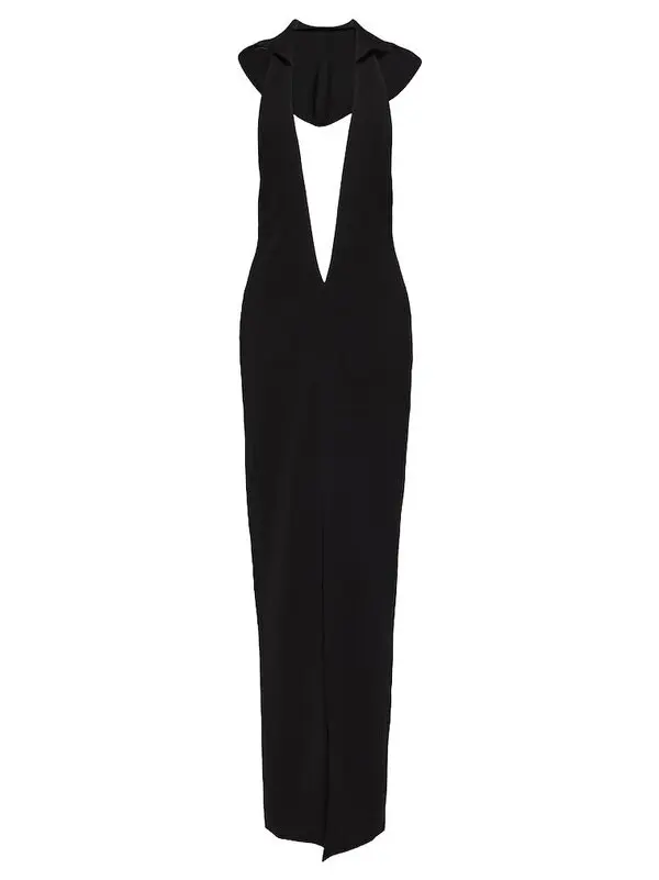 MONOT Mônot Hooded Maxi Gown - Black