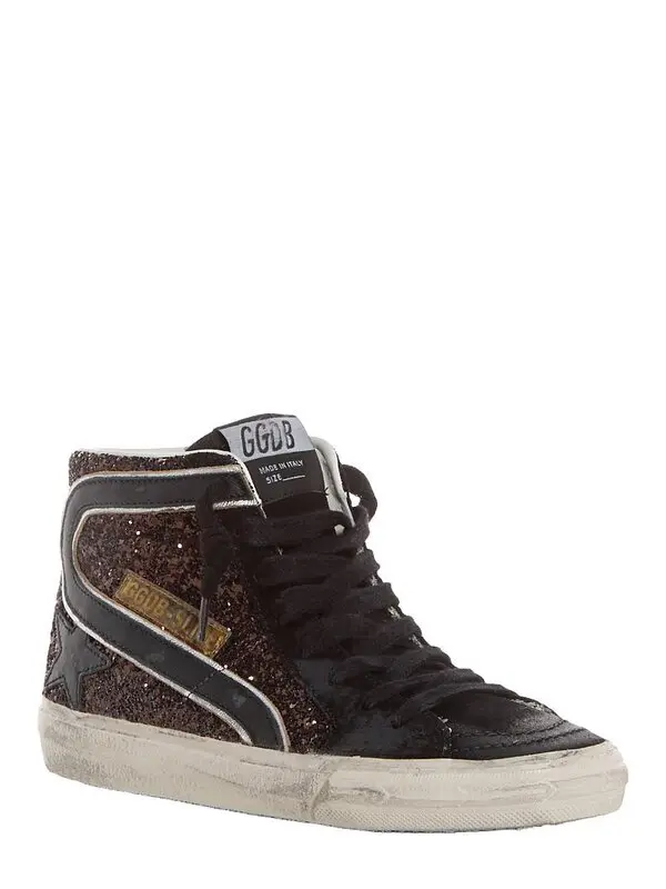 GOLDEN GOOSE Slide High-top Sneakers - Coffee Brown