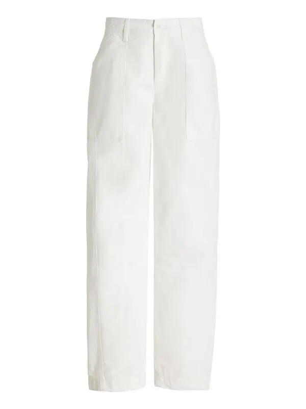 Matteau Relaxed Cotton Cargo Pants - White