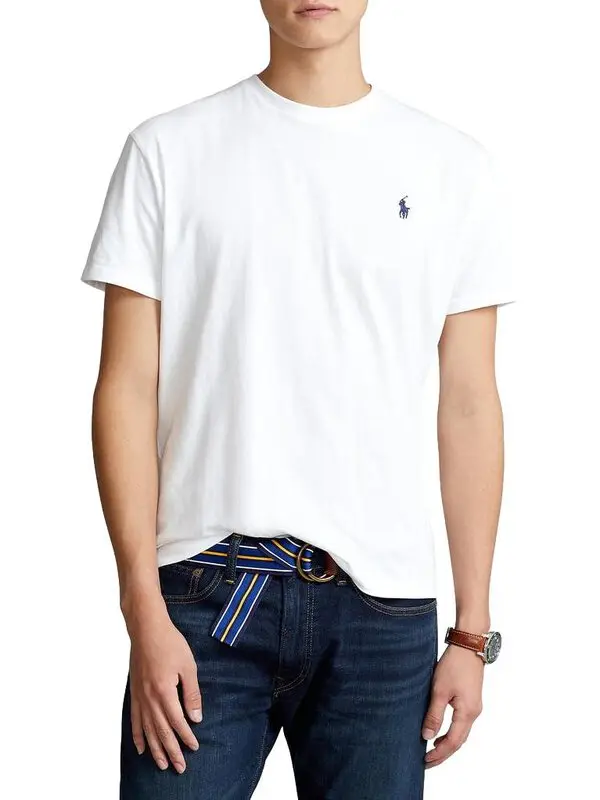 Polo Ralph Lauren Classic Fit Jersey Crewneck T-shirt - White