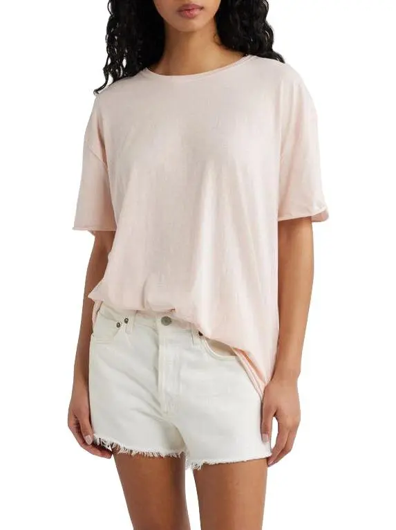 Free People Nina Crewneck T-shirt - Cotton Candy Pink