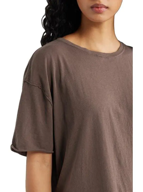 Free People Nina Crewneck T-shirt - Double Espresso