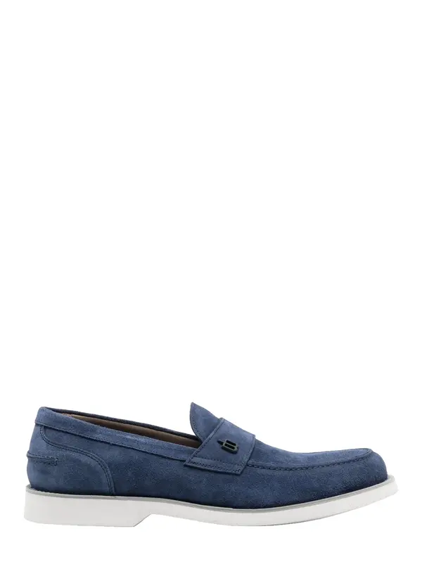 BALDININI Logo-plaque Loafers - Blue